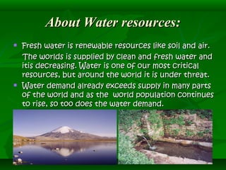 Water Resources ppt scinece project | PPT