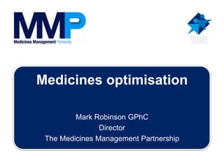So what is medicines optimisation | PPT