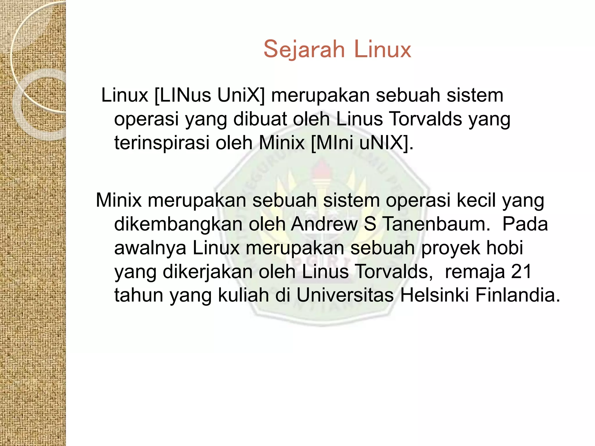 Presentasi OS Linux | PPTX