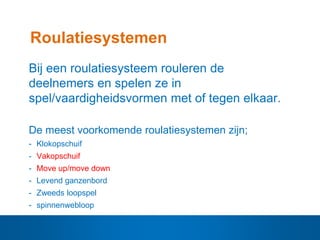 S&O N4.1 Roulatiesystemen | PPTX