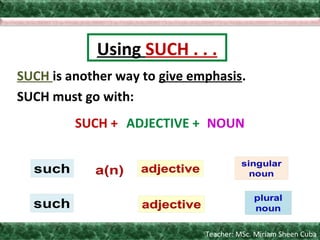 EMPHASIS- SO / SUCH | PPT