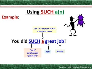 EMPHASIS- SO / SUCH | PPT