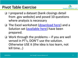 So You Know Excel Pivot Tables? | PPT