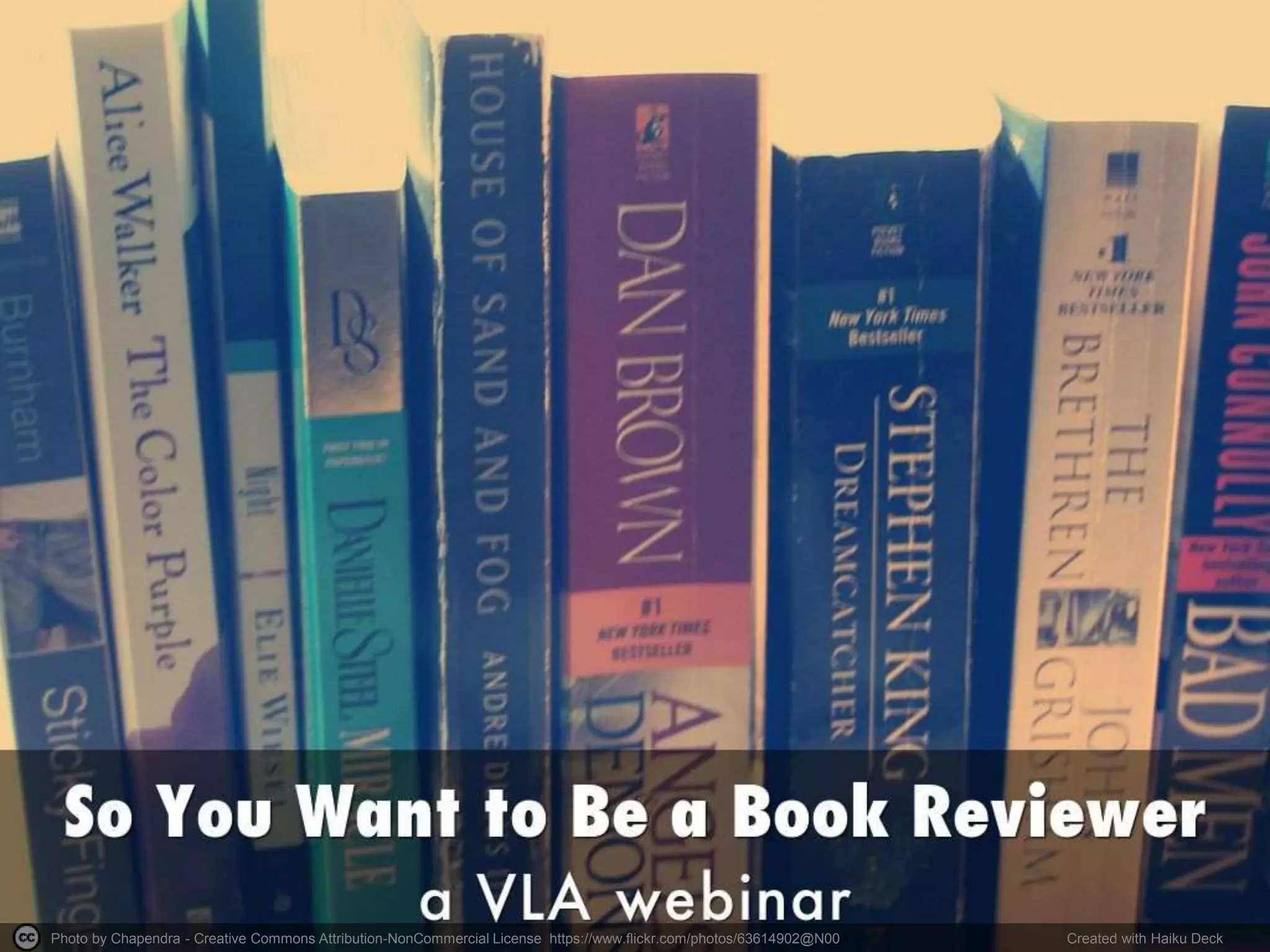 So You Want to Be a Book Reviewer | PPTX