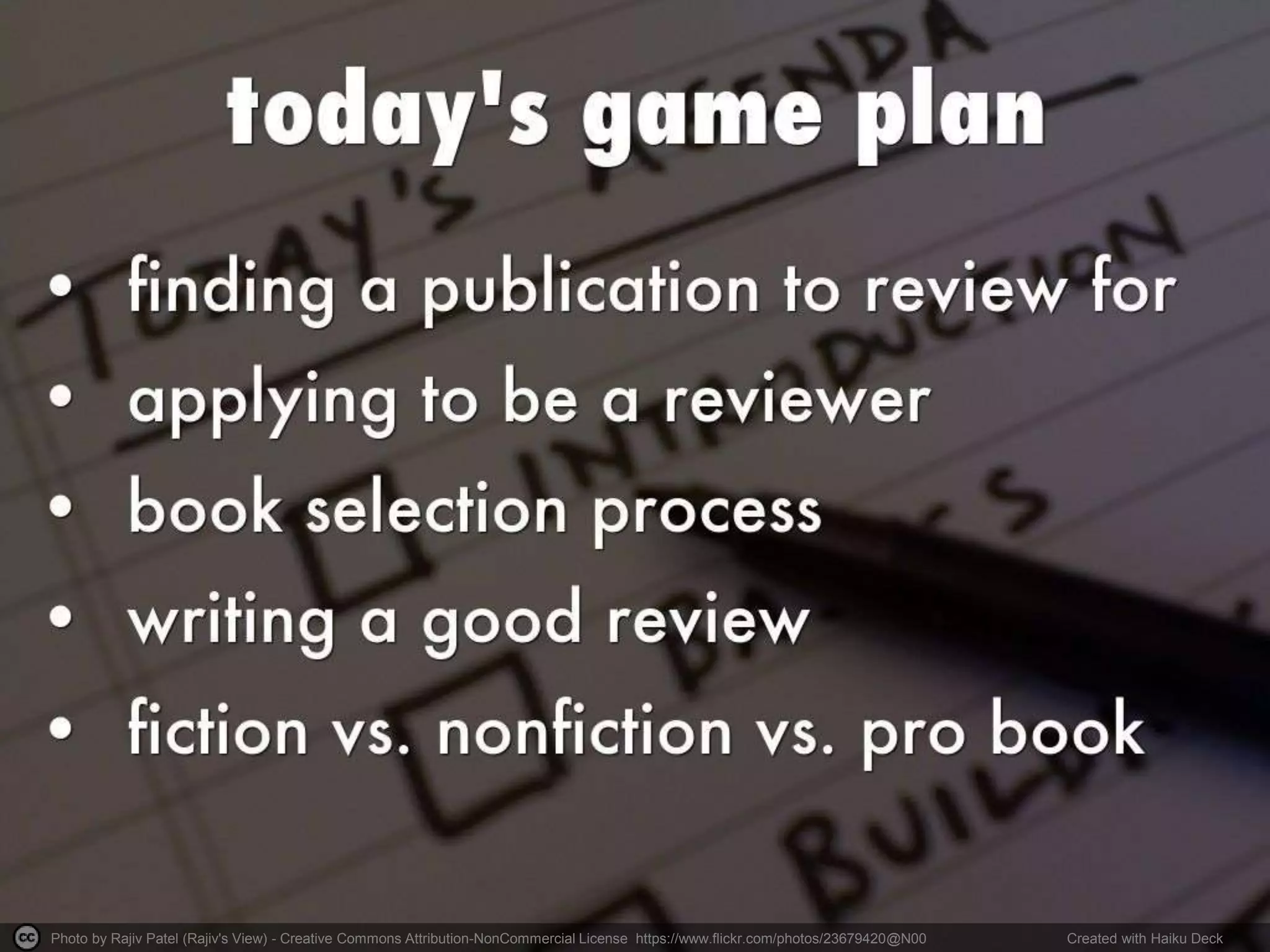 So You Want to Be a Book Reviewer | PPTX