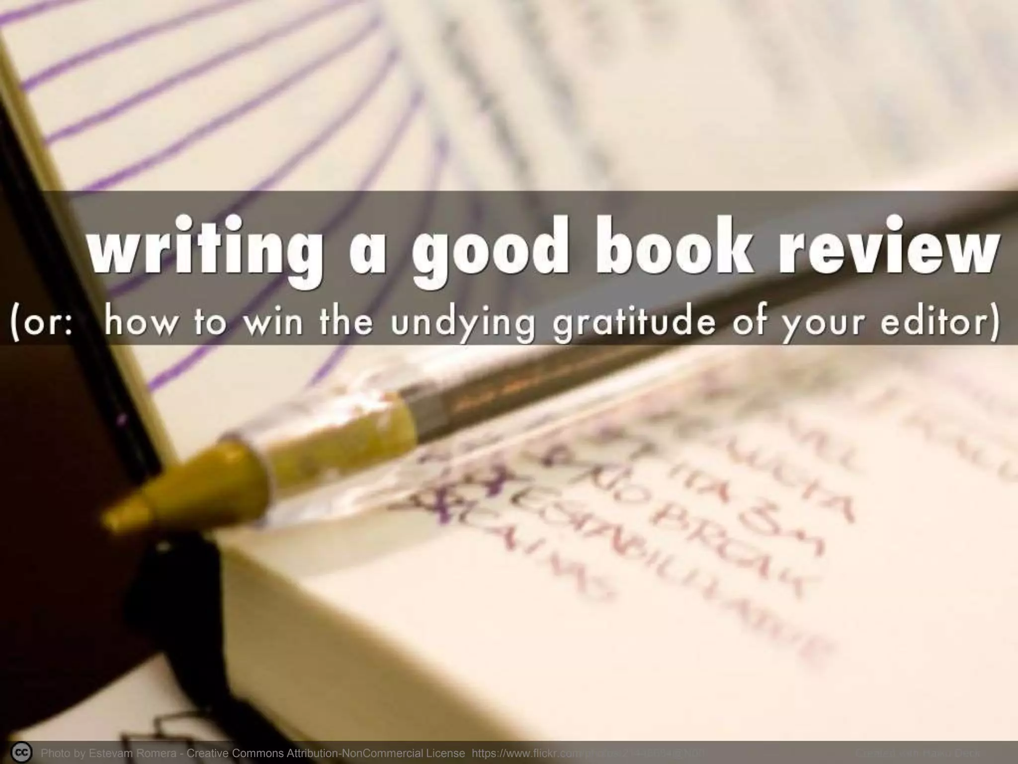 So You Want to Be a Book Reviewer | PPTX