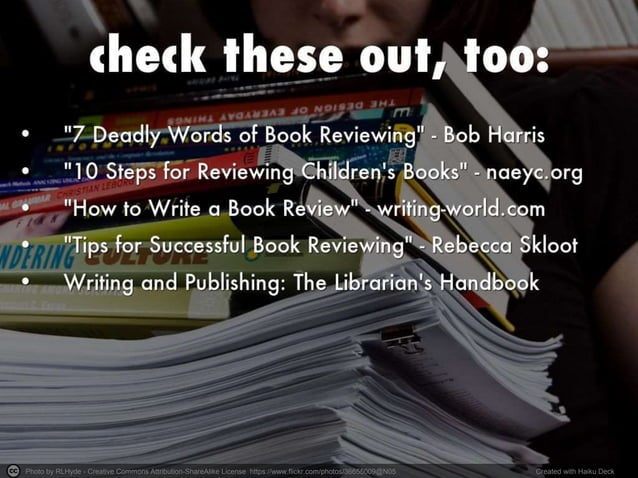 So You Want to Be a Book Reviewer | PPTX