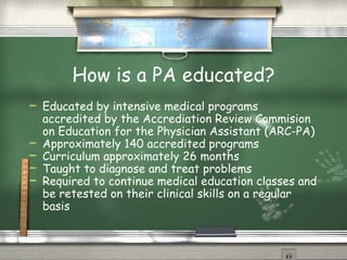 So You Want To Be A Pa | PPT