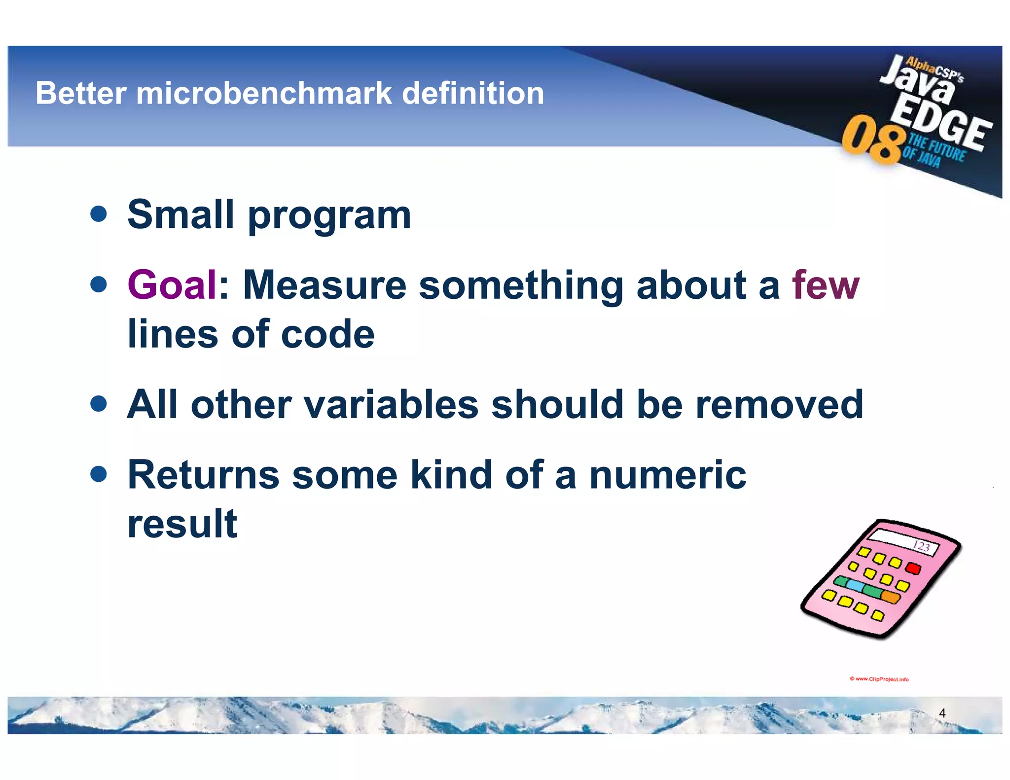 So You Want To Write Your Own Benchmark | PPT