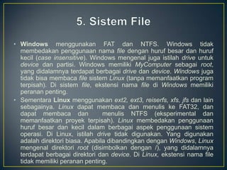 10 Perbandingan Windows dan Linux | PPTX