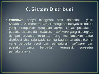 10 Perbandingan Windows dan Linux | PPTX
