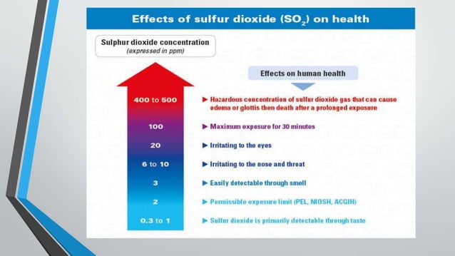 Sulphur dioxide Causes | PPTX | Lung and Respiratory Health | Diseases ...