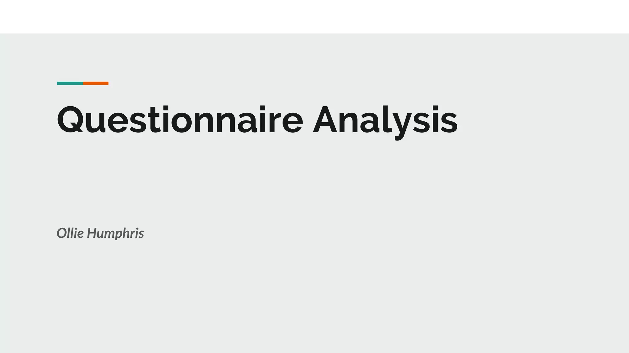 Questionnaire Analysis | PPT