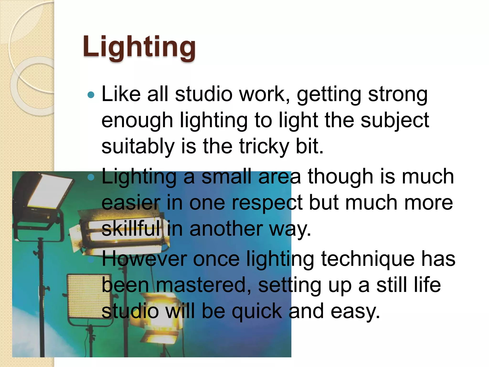 Studio Photography, Part 2 | PPTX