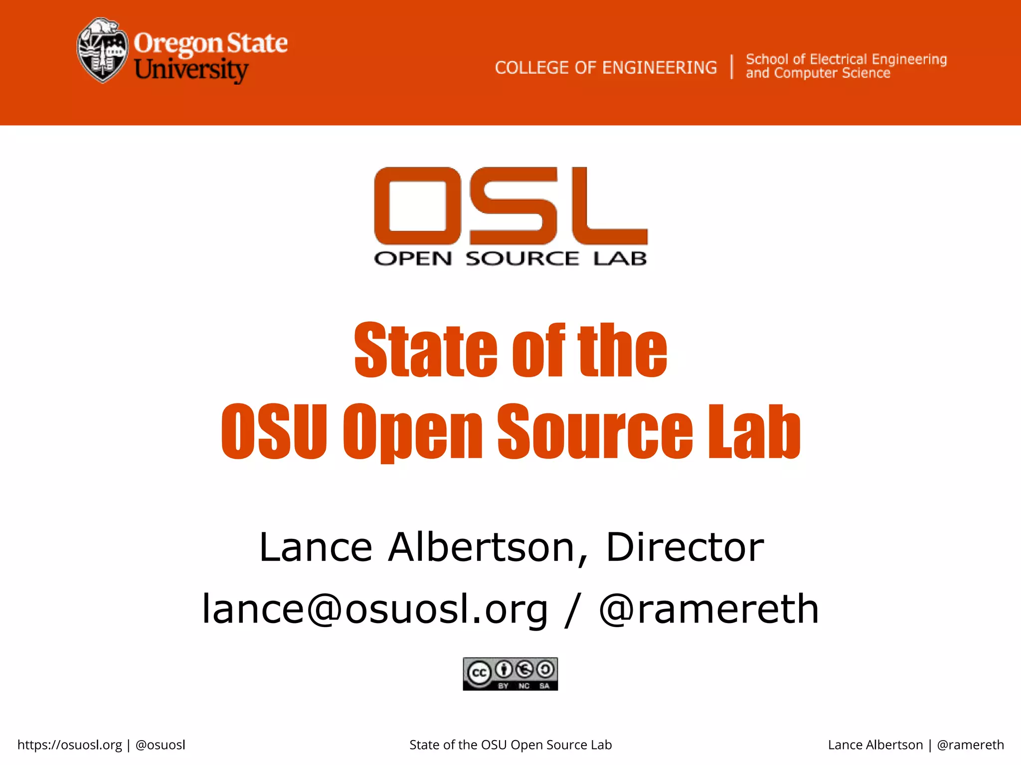 State of the OSU Open Source Lab | PPT