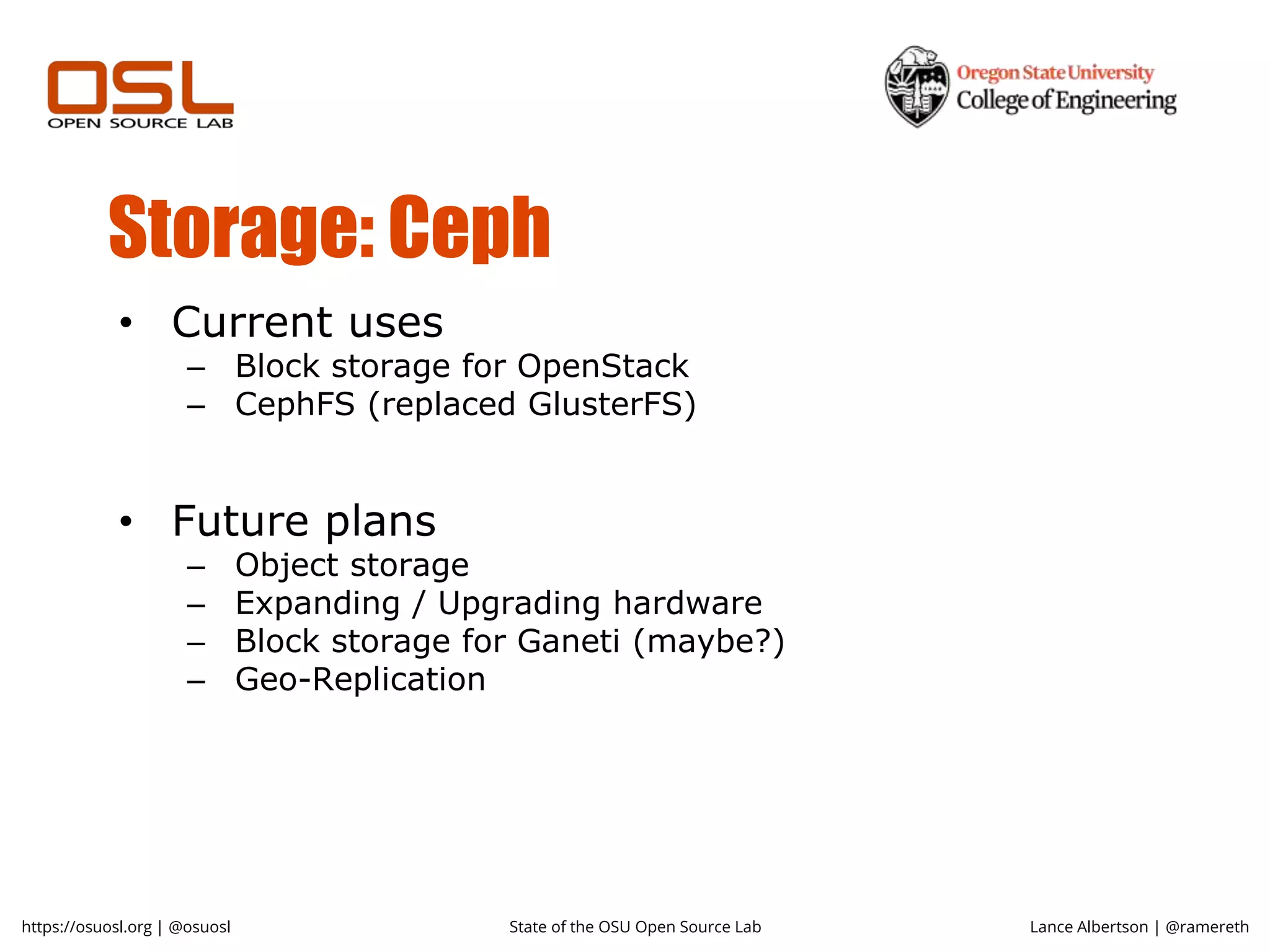 State of the OSU Open Source Lab | PPT