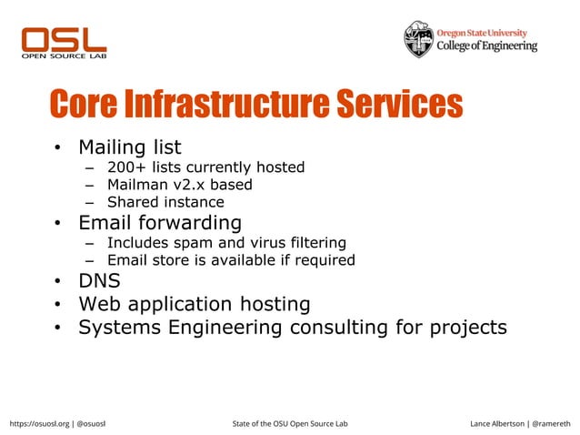 State of the OSU Open Source Lab | PPT