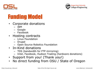 State of the OSU Open Source Lab | PPT