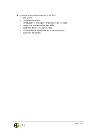 Curso JAVA ARQUITECTURA SOA: DESARROLLO Y ORQUESTACIÓN DE SERVICIOS WEB ...