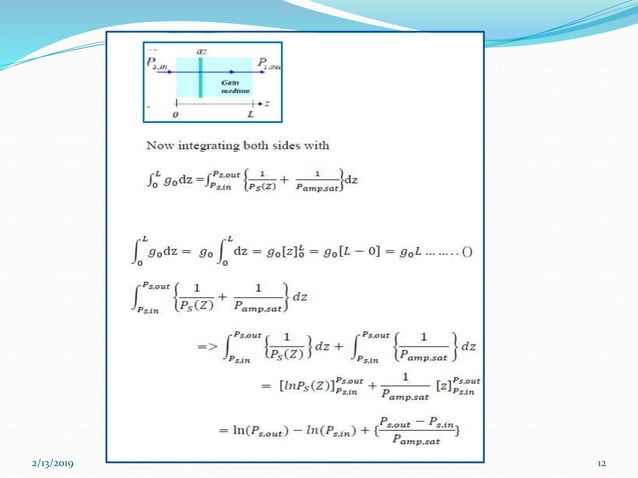 Semiconductor Optical Amplifier | PPTX