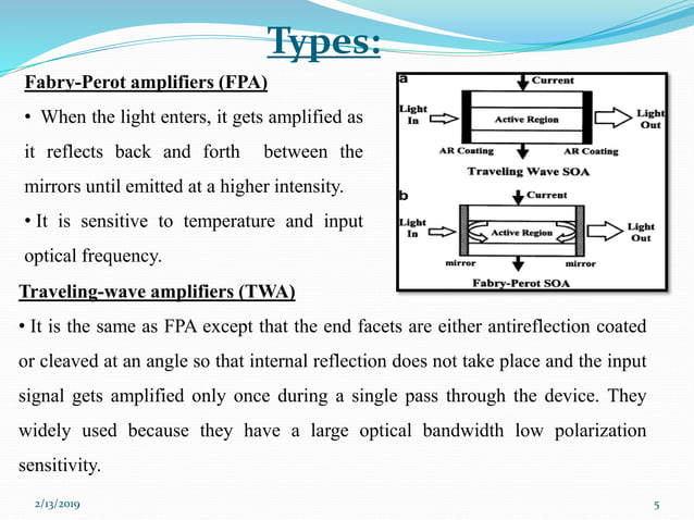 Semiconductor Optical Amplifier | PPTX