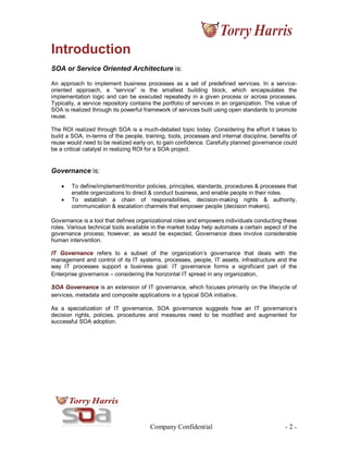 A Guide to SOA Governance | Torry Harris Whitepaper | PDF
