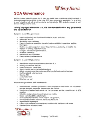 A Guide to SOA Governance | Torry Harris Whitepaper | PDF