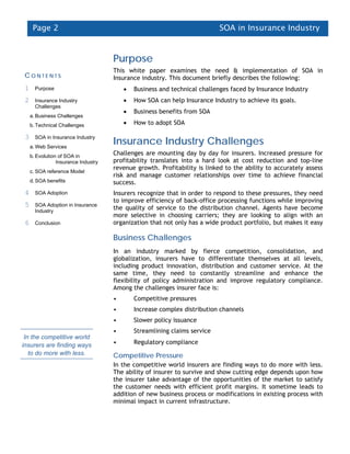 SOA In Insurance Industry 0.2 | PDF