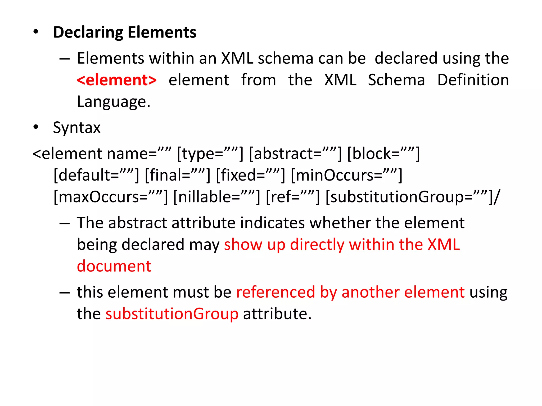 Service Oriented Architecture-Unit-1-XML Schema | PPT