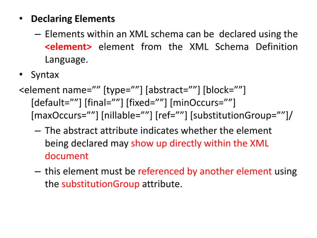 Service Oriented Architecture-Unit-1-XML Schema | PPT
