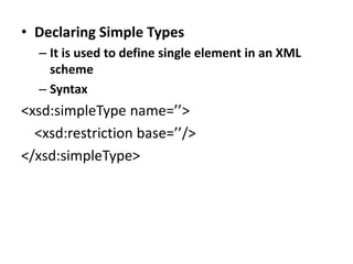 Service Oriented Architecture-Unit-1-XML Schema | PPT