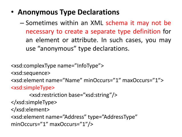 Service Oriented Architecture-Unit-1-XML Schema | PPT