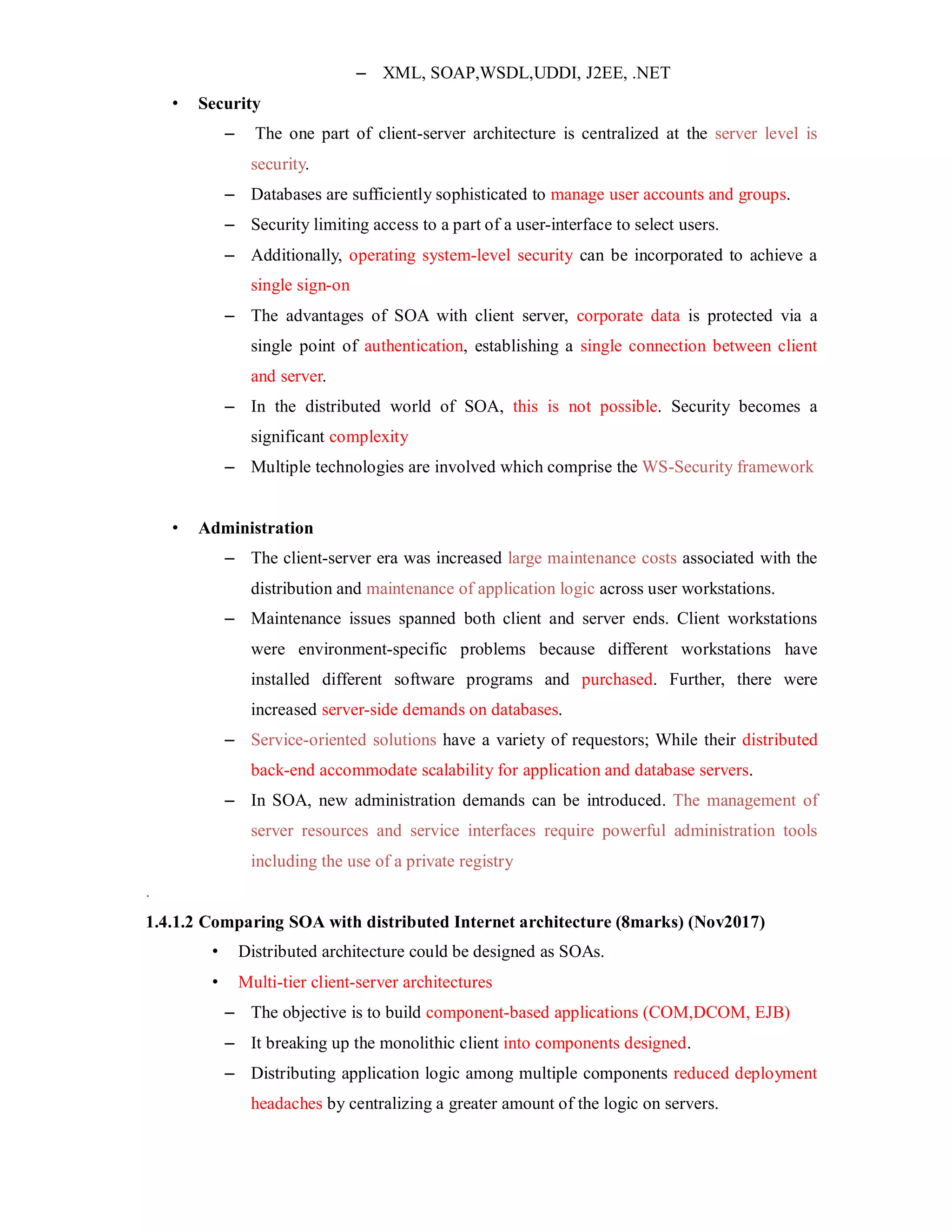 Soa Unit 3 Notes Introduction To Service Oriented Architecture Pdf