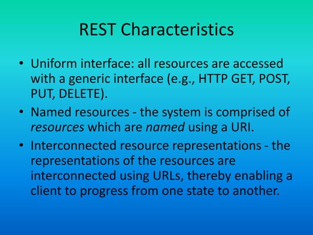 Soa 11 representational state transfer rest | PPT