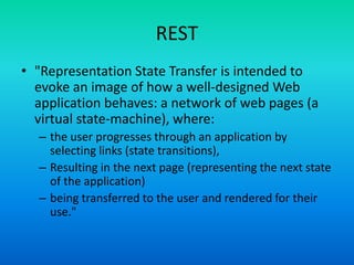 Soa 11 representational state transfer rest | PPT