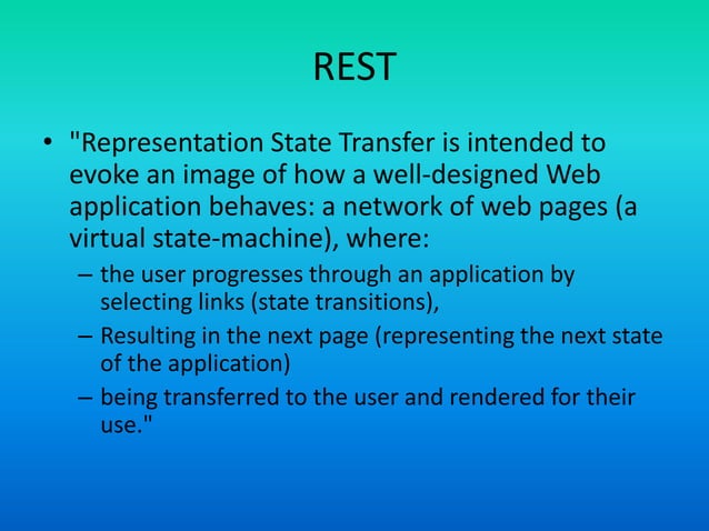 Soa 11 representational state transfer rest | PPT