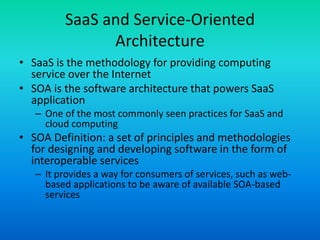 Soa 22 software as a service and soa | PPTX