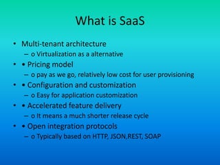 Soa 22 software as a service and soa | PPTX