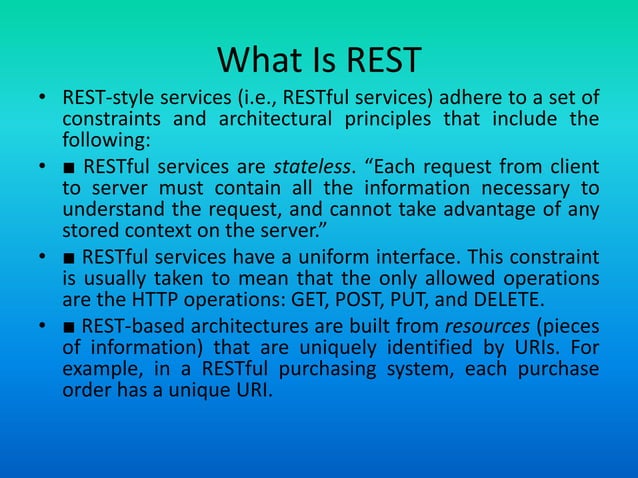 Soa 27 rest and restful services | PPT