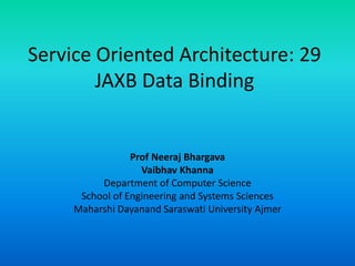 Soa 29 jaxb data binding | PPT