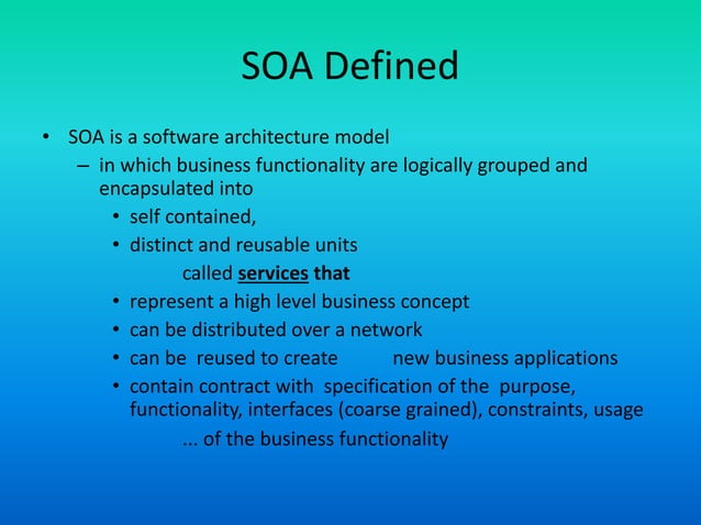 Soa 3 why the software world adopted soa | PPT
