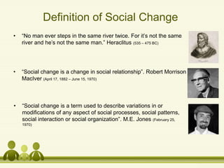 Social Change & Social Evolution | PPT