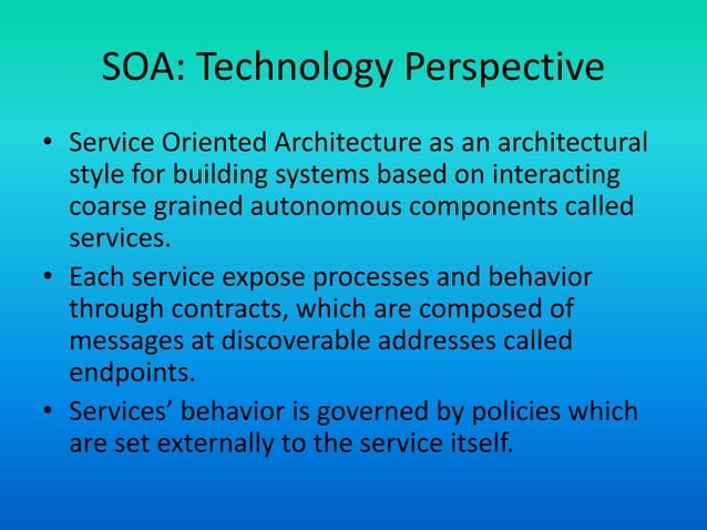 Soa 6 service architecture components | PPT
