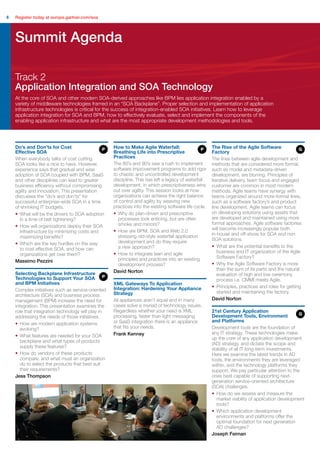 Soa & Application Development Summit | PDF | Information Services ...