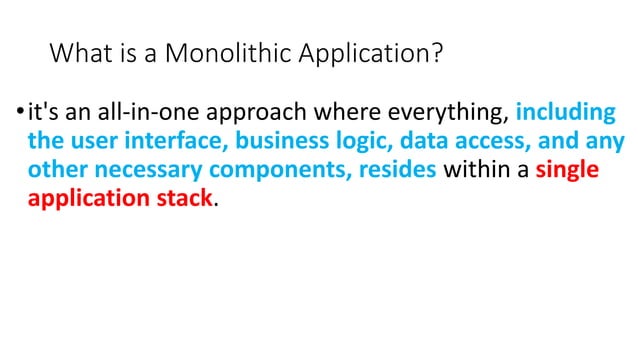 SOA and Monolith Architecture - Micro Services.pptx | Computing | Technology & Computing