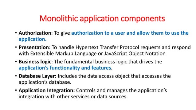 SOA and Monolith Architecture - Micro Services.pptx | Computing | Technology & Computing