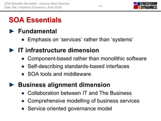 SOA Benefits Revisited | PPTX | Information Services Industry | Industries