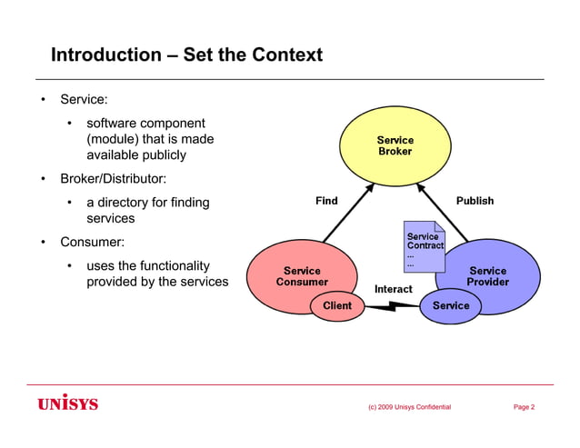 Unisys Service Oriented Self Adaptive Systems | PPT