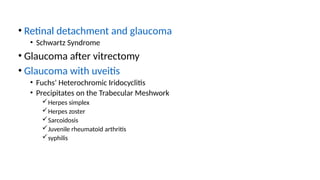 Secondary Glaucoma in Ophthalmology.pptx | Eye and Vision Conditions ...