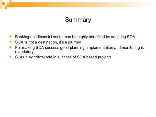 SOA in banking issues and remedies